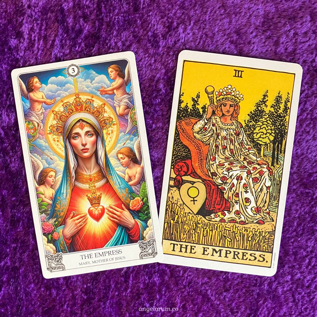 The Biblical Tarot Mother Mary Empress Card (with Tarot Spread) ⋆ Angelorum
